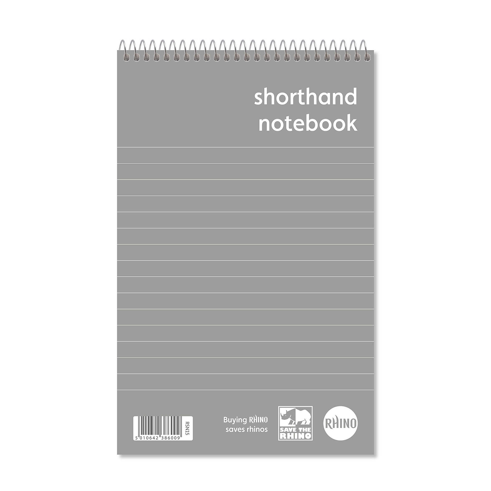 RHINO Shorthand Notebook - 8mm Lined | 260pg | RHINO Stationery