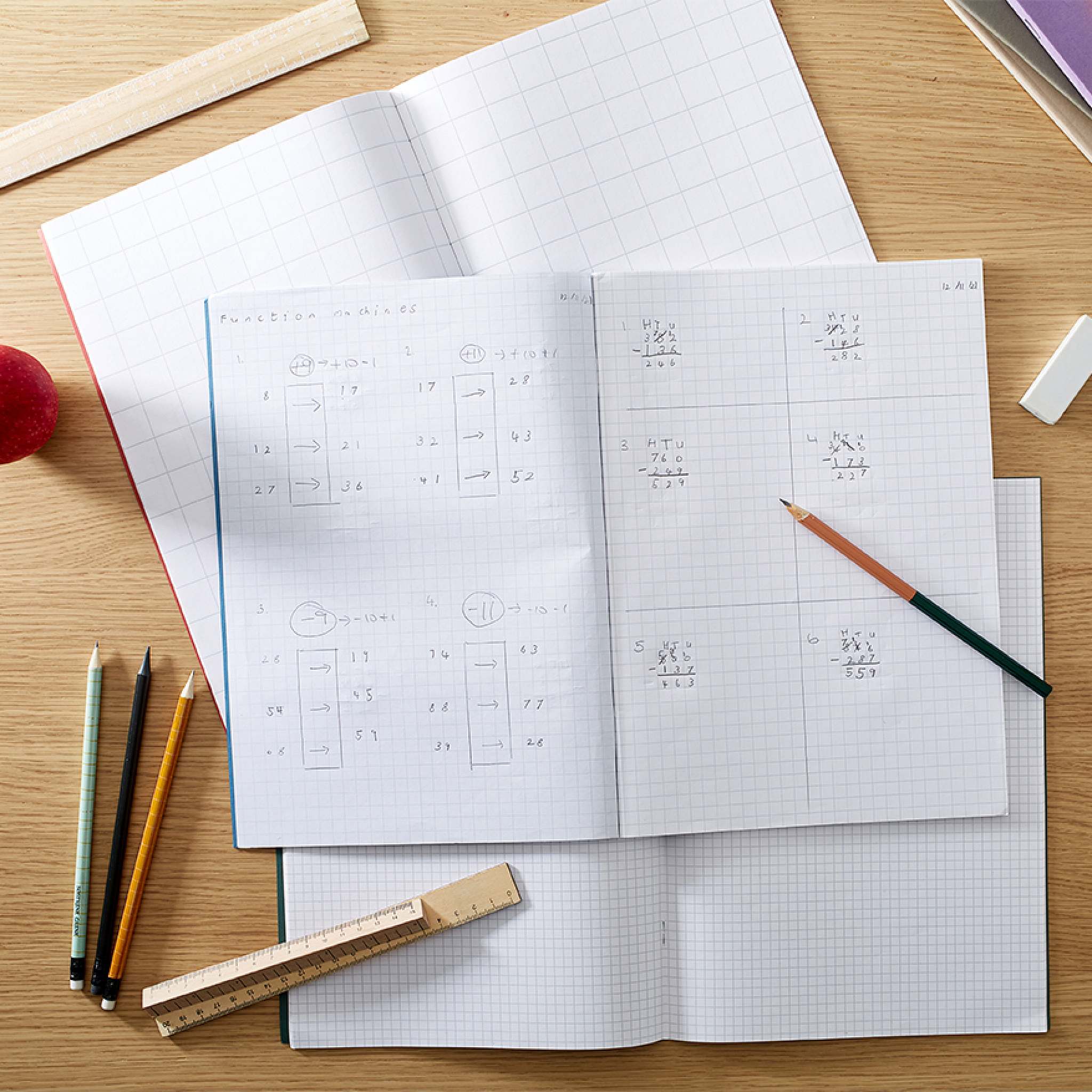 RHINO A4 Exercise Book - 7mm Squared | 64pg/10pk | RHINO Stationery