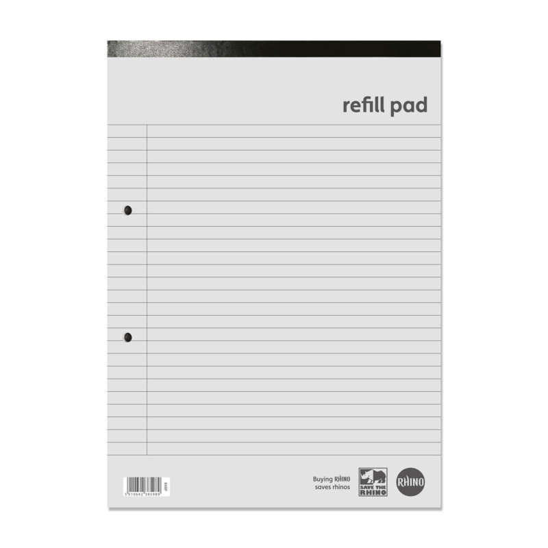 RHINO A4 Refill Pad - 8mm Lined + Margin |… | RHINO Stationery